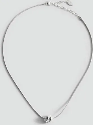 Mango Collier d&eacute;tail perle argent - Femme - Taille unique - MANGO