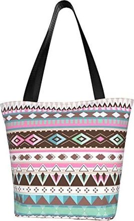 AOOEDM Vintage motif Tribal r&eacute;utilisable sac d&eacute;picerie sac &agrave; provisions d&eacute;contract&eacute; sac &agrave; bandouli&egrave;re sac &agrave; main pour hommes femmes ECO march&eacute; sac plage sac 
