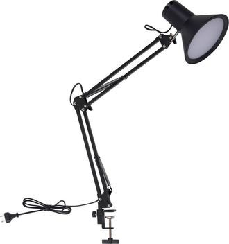 Lindby LED Klemmleuchte Undra dimmbar in Schwarz aus Metall (1 flammig,) - Tischlampe Tischleuchte Leselampe Nachttischlampe Arbeitszimmerleuchte