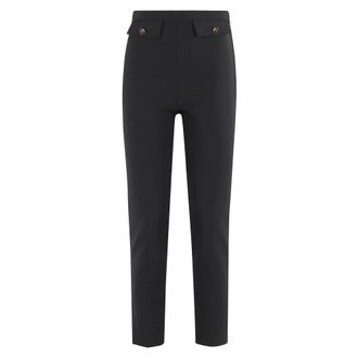 Elisabetta Franchi Schwarze Hose mit Vordertaschen und Logo - - Trousers - Damen - Schwarzk - XL