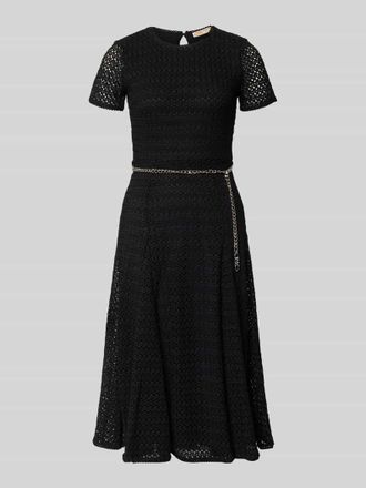 Michael Kors Midikleid mit G&uuml;rtel in Gliederketten-Optik