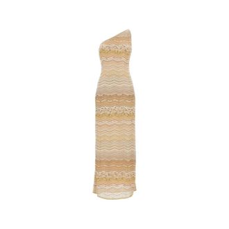 Missoni Femme, Robes, Jaune, Taille: 38 FR Robe Maxi Une &Eacute;paule