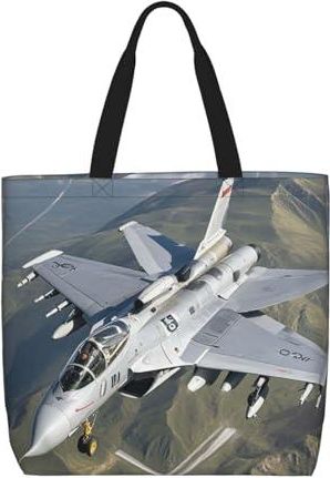 Generic Avion De Chasse Sac &Agrave; Bandouli&egrave;re L&eacute;ger Sacs De Courses D&eacute;contract&eacute; Sac Fourre Tout Pour Quotidienne Universit&eacute; Shopping