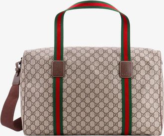 Gucci GG Supreme Fabric and leather travel bag with Web detail - GUCCI - gender_Man