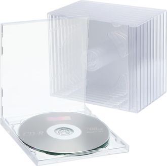 BESPORTBLE jojofuny 9 St&uuml;ck Transparente CD H&uuml;llen aus Verschlei&szlig;festem Acryl DVD Aufbewahrungsh&uuml;llen mit Sicherem Verschluss Sch&uuml;tzende Doppel Jewelcases f&uuml;r CD