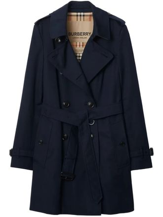 Burberry trench The Short Chelsea Heritage &agrave; taille ceintur&eacute;e - Bleu