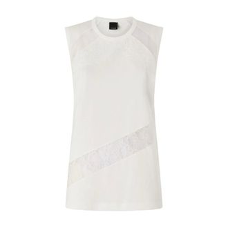 Pinko Pinko, Femme, Tops, Blanc, Taille: 38 FR Molly Tank