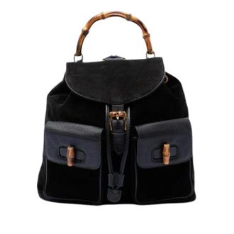 Gucci Pre-owned Vintage Bamboo Rucksack - - Pre-owned - Damen - Schwarzk - ONE SIZE