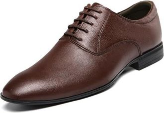 Generic Chaussures Oxford for Hommes, à Lacets, Couleur Unie, Bout Rond, en Cuir, Semelles en Caoutchouc antidérapantes, Talon Bas, antidérapantes, for Mariag