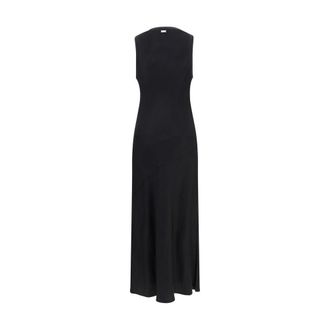 Ami Womens Black Viscose Casual Dress