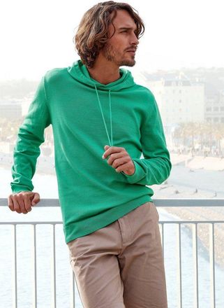 H.I.S Hoodie, Strickpullover mit Kapuze Feinstrick aus pflegeleichter Baumwollmischung