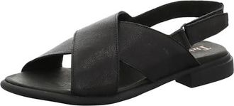 Think Kamaa Sangle Durable Tannée sans Chrome, Sandale Chaussur Femme,0000,Noir,41 EU