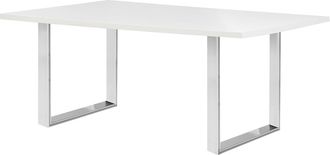 Loftscape home24 Esstisch Alton 180cm Weiß/Weiß Silber