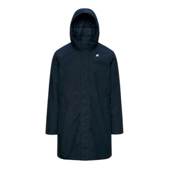 K-Way Thomas Warm Micro Canvas Parka - - Coats - Herren - Blau - 2XL