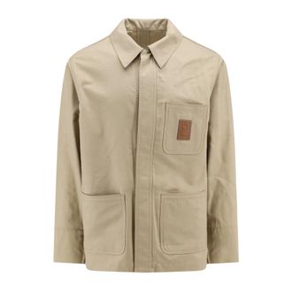Ferragamo Baumwoll- und Viskosejacke - - Jackets - Herren - Beige - XL