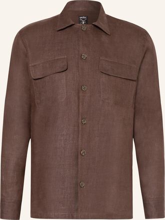 van Laack Van Laack Leinenhemd Vl-Radin-K Regular Fit braun