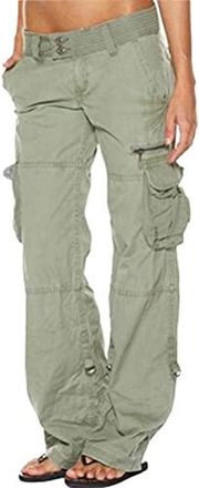 Onsoyours Pantalon Cargo Femme Multi-Poches Streetwear Taille Haute Hip Hop Pantalon Respirant Sport Étanche Outdoor Montagne Escalade Randonnée Femme Cargo Pan