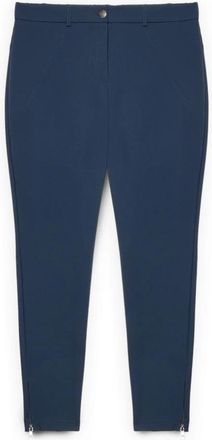 Fiorella Rubino Femme, Pantalons, Bleu, Taille: 50 FR Pantalon skinny avec zips d&eacute;coratifs