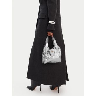 Pinko Handtasche PINKO Tote Mini Bag AI 25-26 PLTT 104645 A2OT Silberfarben