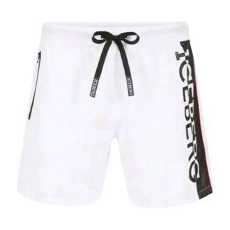 Iceberg Vertical Logo Badehose - - Swimwear - Herren - Wei&szlig; - 2XL