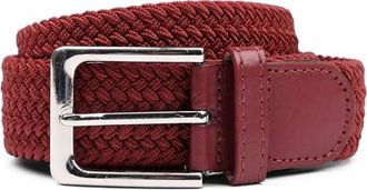 Suitable Ceinture tressée Bordeaux - Homme - Vêtements -, Rood, bordeaux, 105 cm