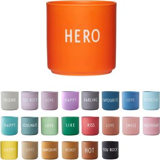 DESIGN LETTERS Lieblingsbecher Orange Hero Tasse | Kaffeebecher Porzellan | Dekorativ Kaffeetassen | Personalisierte Geschenke für Freundin, Hochzeitsgeschenk | Tass
