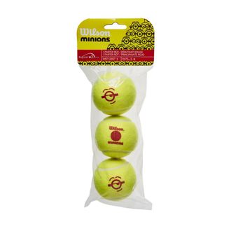 Wilson Tennisbälle Minions Stage 3, 3 Stück, Gelb/Rot, WR8202701001, Yellow