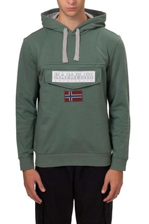 Napapijri Burgee Herren Winter-Sweatshirt, Salbeigr&uuml;n, L