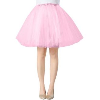 Generic Jupe Tulle Femme Tutu Jupe Jupes Femme Classique Unie - De Danse pour Plage, &Eacute;cole Ou Balade, Parfaite pour Printemps Et &Eacute;t&eacute;