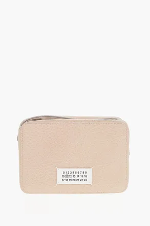 Maison Margiela MM11 Hammered Leather Shoulder Bag 5A with Canvas Detail Maison Margiela