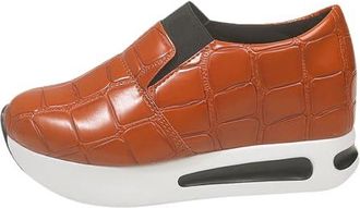 Generic Chaussures Femme Chaussures De Marche Slip-on &agrave; Plateforme Baskets sans Lacets L&eacute;g&egrave;res Grande Taille Chaussures de Sport Sneakers Confortables Tendanc