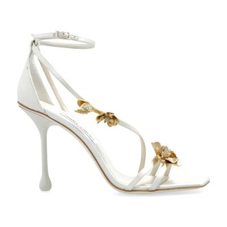Jimmy Choo London Sandalen Zea mit Absatz - - Shoes - Damen - Wei&szlig; - 37 EU