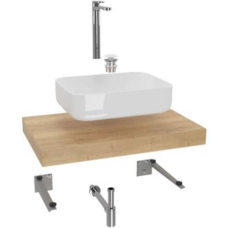 Puma Naturel SAT-Badezimmerset mit Dolce 80x8x50 cm Halifax-Eiche KSETDO5