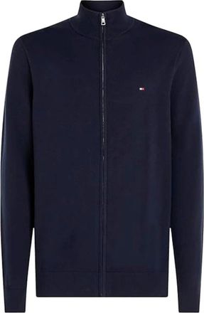 Tommy Hilfiger Homme, Pulls, Bleu, Taille: M Essential Cotton Zip Thru
