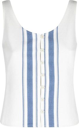 Low Classic LOW Classic, Femme, Tops, Blanc, Taille: 38 FR Stripe Sleeveless Top