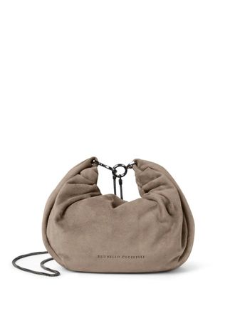 Brunello Cucinelli Umh&auml;ngetasche mit Logo-Pr&auml;gung - Braun