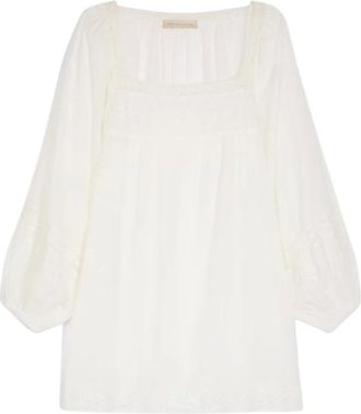 Vanessa Bruno Femme, Robes, Blanc, Taille: 34 FR Graziella Lace-Trim Mini Dress