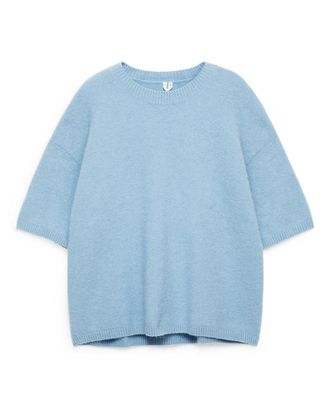 Arket Pullover Aus Alpakawolle Und Wolle -Blau