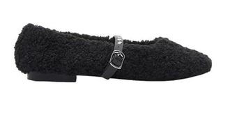 Emanuelle Vee Emanu&eacute;lle Vee Chaussures Femme Ballerine Margaret Tissu Teddy Black D26EV25 452M-804-10-T164, Noir, 38 EU