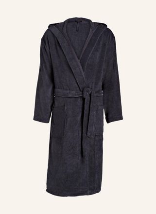 Schiesser Herren-Bademantel Essentials Mit Kapuze grau