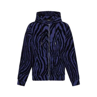 Roberto Cavalli Zebra Print Sweatshirt - - Sweatshirts & Hoodies - Herren - Blau - S