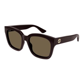 Gucci Rechteckige Sonnenbrille - - Accessories - Damen - Braun - 54 MM