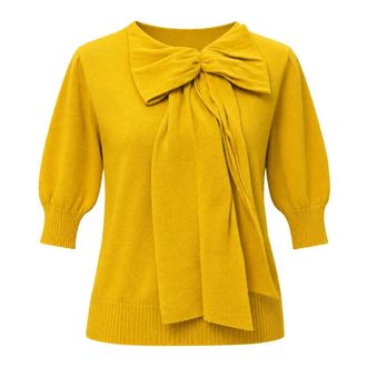 Liviana Conti Rundhals-Strickware - - Knitwear - Damen - Gelb - M