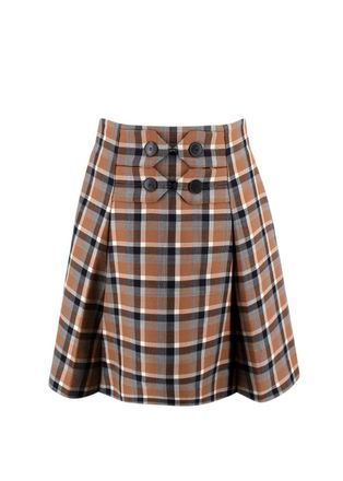 Dior Christian Dior Tartan Wool Mini Skirt Size S