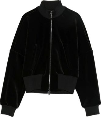 Emporio Armani Femme, Sweatshirts et sweats &agrave; capuche, Noir, Taille: 36 FR Bomber Jacket