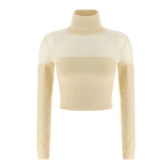 Elisabetta Franchi Damen, Strickwaren, Beige, LGr&ouml;&szlig;e