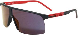 HUGO BOSS Sonnenbrille f&uuml;r Herren, Matt (Schwarz/Rot)