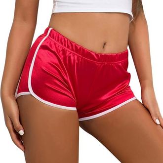 Generic Short Gainant Taille Haute Cargo Haute VTT Moulant Vetements Safari String &Eacute;vas&eacute; Ensemble Automne Portefeuille Ouvert Dance Bloomer Mode Cardio Athlet