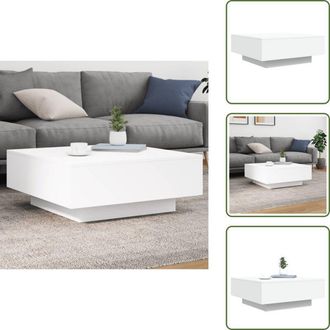 vidaXL The Living Store - Couchtisch Wei&szlig; 80x80x31 cm Holzwerkstoff - Moderner Couchtisch - Wohnzimmerstil - Holzwerkstoff M&ouml;bel - Wei&szlig;er Couchtisch