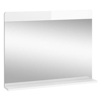 Vicco Miroir mural Izan, Blanc Haute brillance, 80.1 x 62 cm avec &eacute;tag&egrave;re